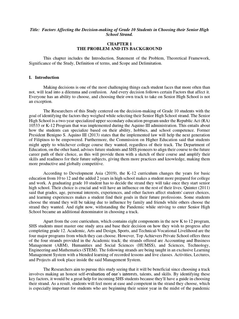 Chapter 1 - Group 10 Humss | PDF