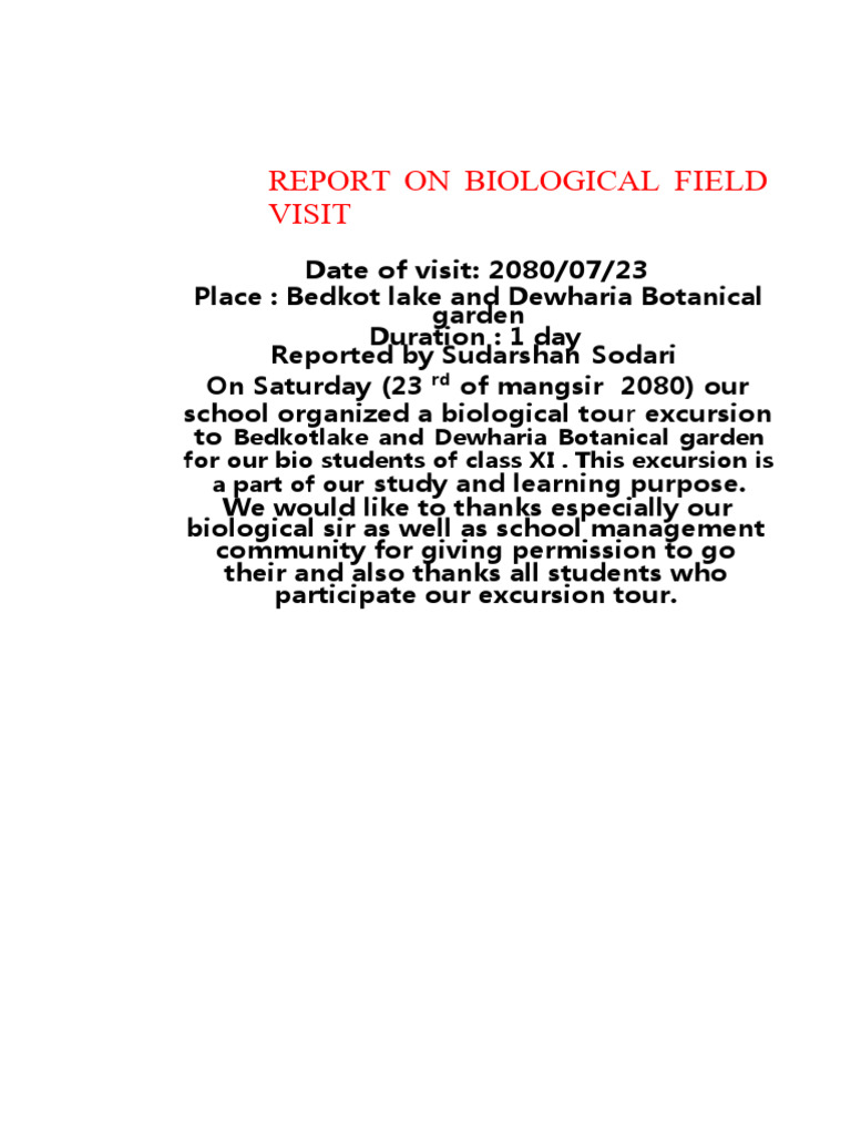 Bio Tour | PDF | Ecosystem | Biodiversity