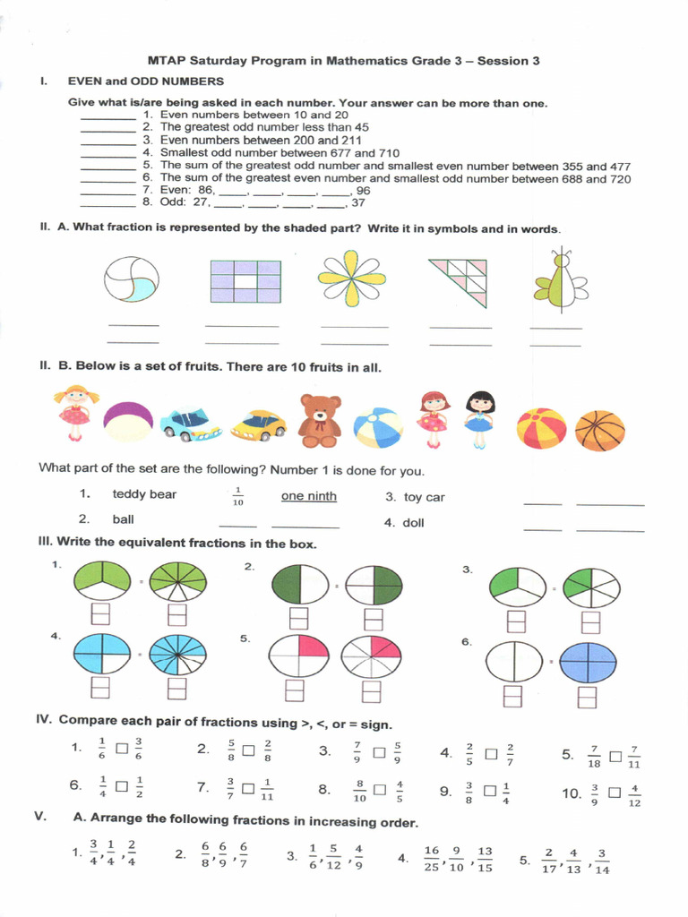 Mtap Grade 3 Session 3 | PDF
