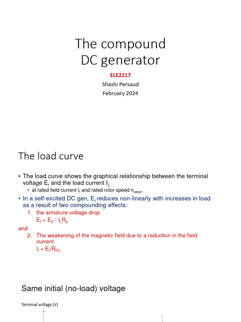 DC Compound Generator | PDF | Electric Generator | Electricity