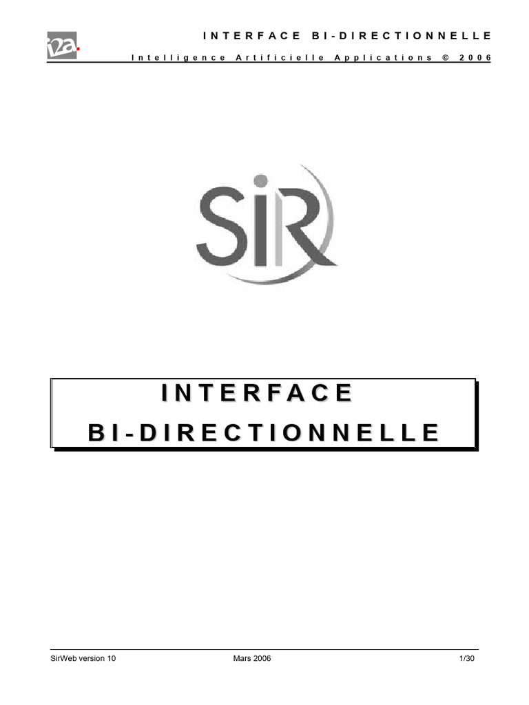 Interface Bidirectionnelle | PDF