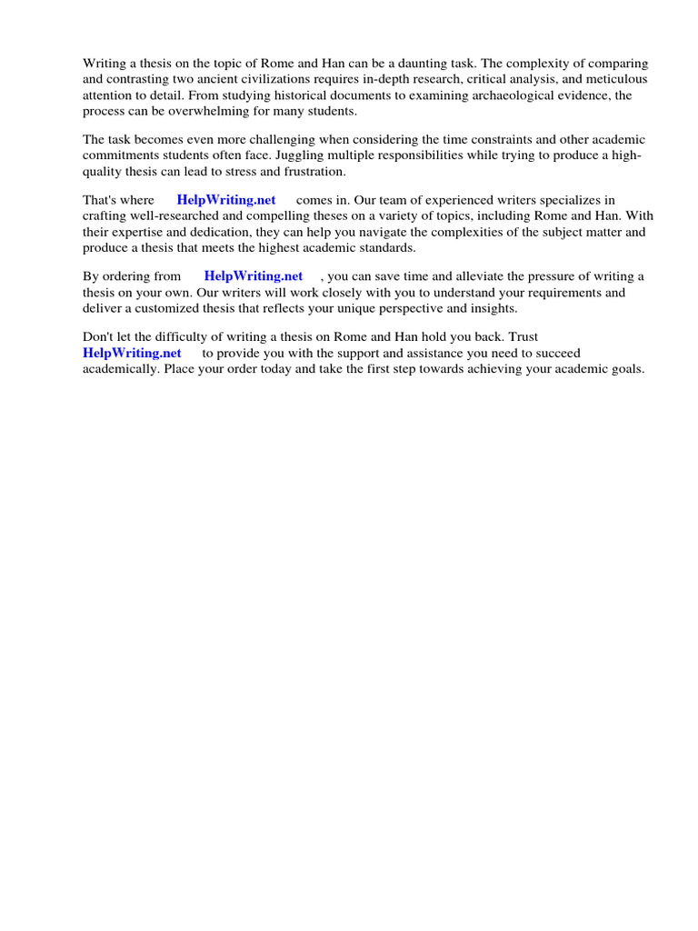 Rome and Han Thesis | PDF | Roman Empire | Ancient Rome