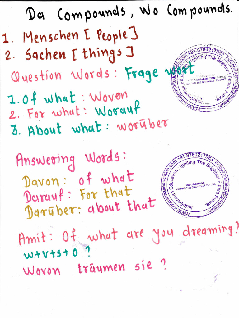 Da Compounds, Wo Compounds | PDF