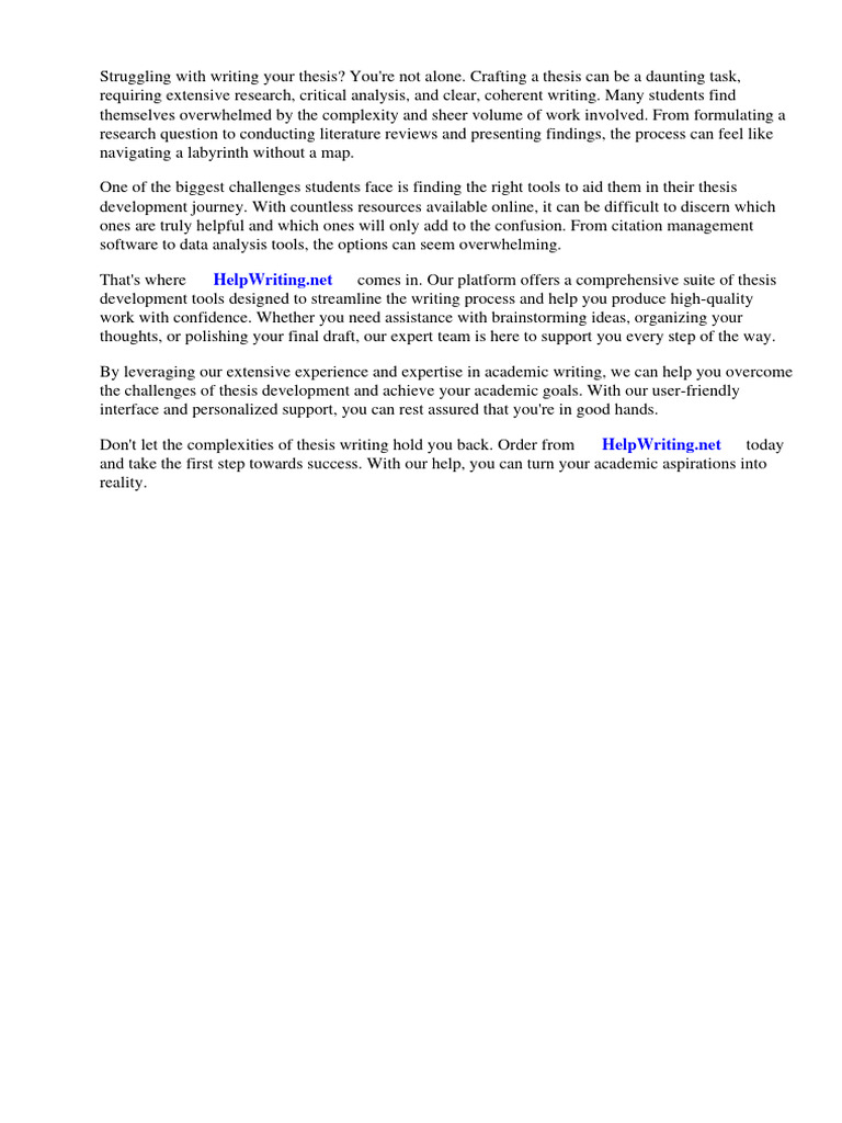 Thesis Development Tools | Download Free PDF | Thesis | Academic Publishing