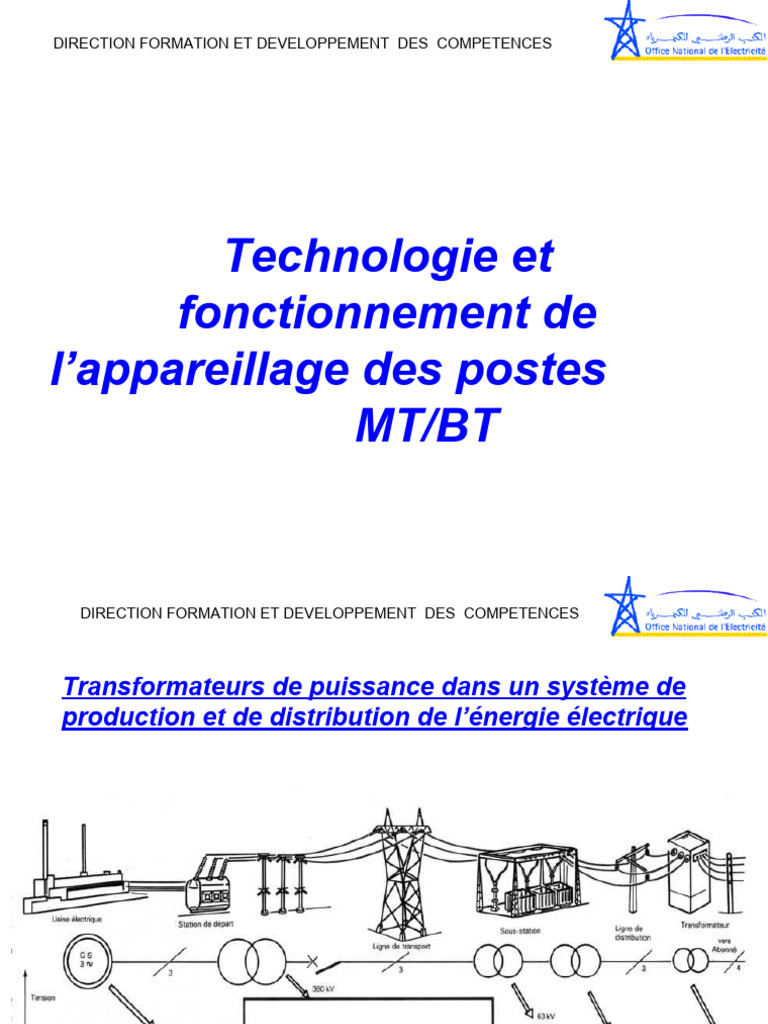 Technologie Et Fonctionnement de L - Appareillage Des Postes MT-BT ...