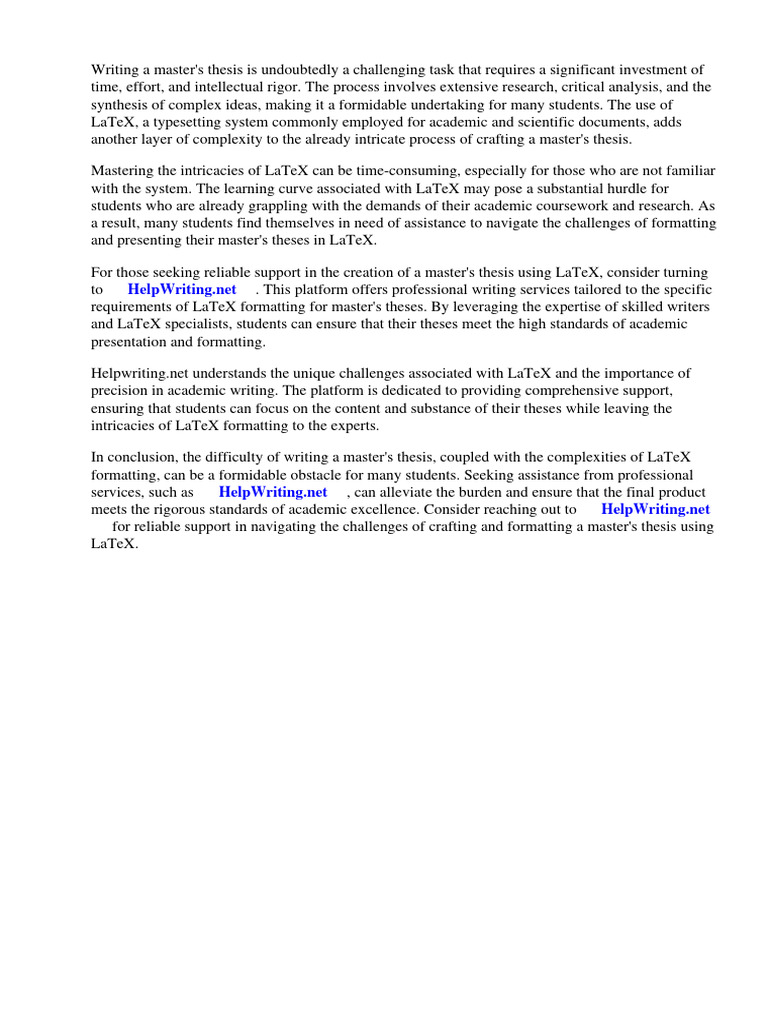 Cite Master Thesis Latex | PDF | Thesis | Te X