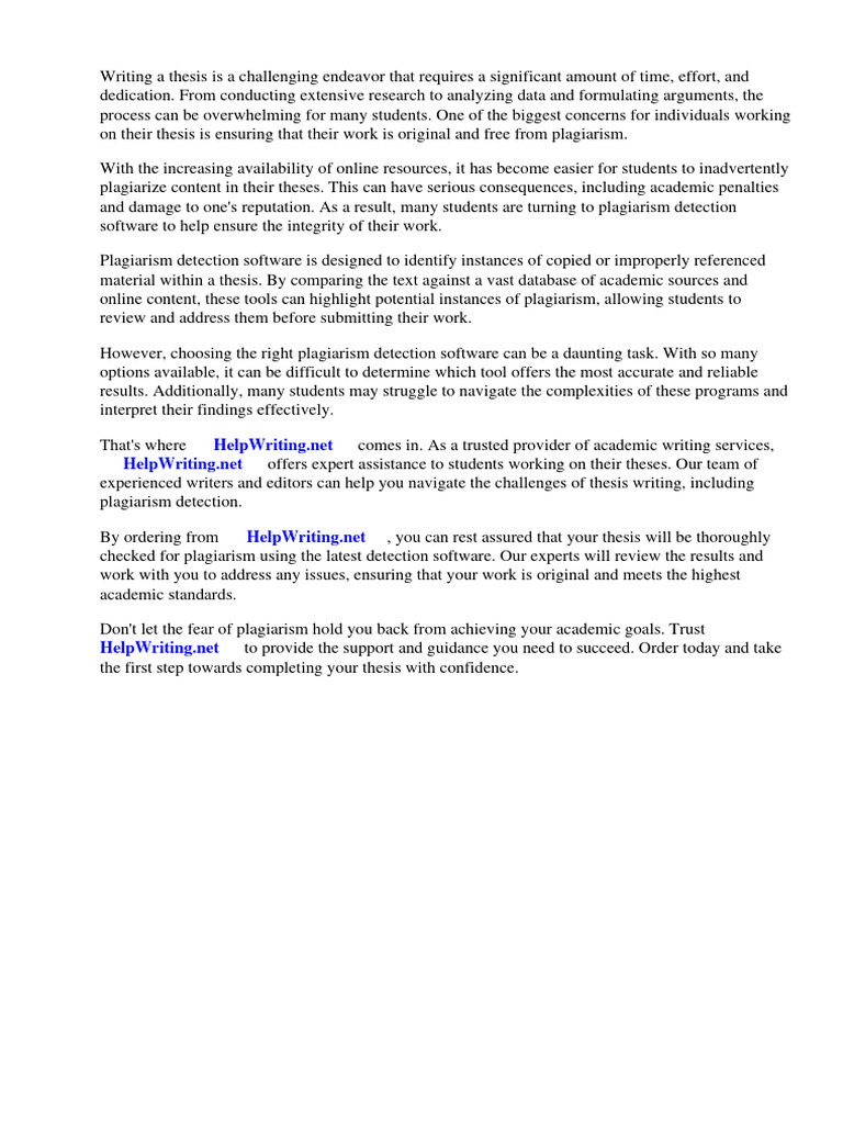 Thesis Plagiarism Detection Software | Download Free PDF | Plagiarism ... Thesis Plagiarism Detection Software | Download Free PDF | Plagiarism ...