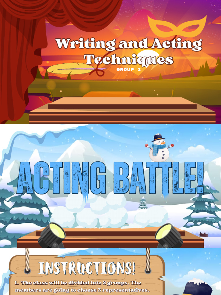 Acting - And.writing - Techniques Presentation | PDF