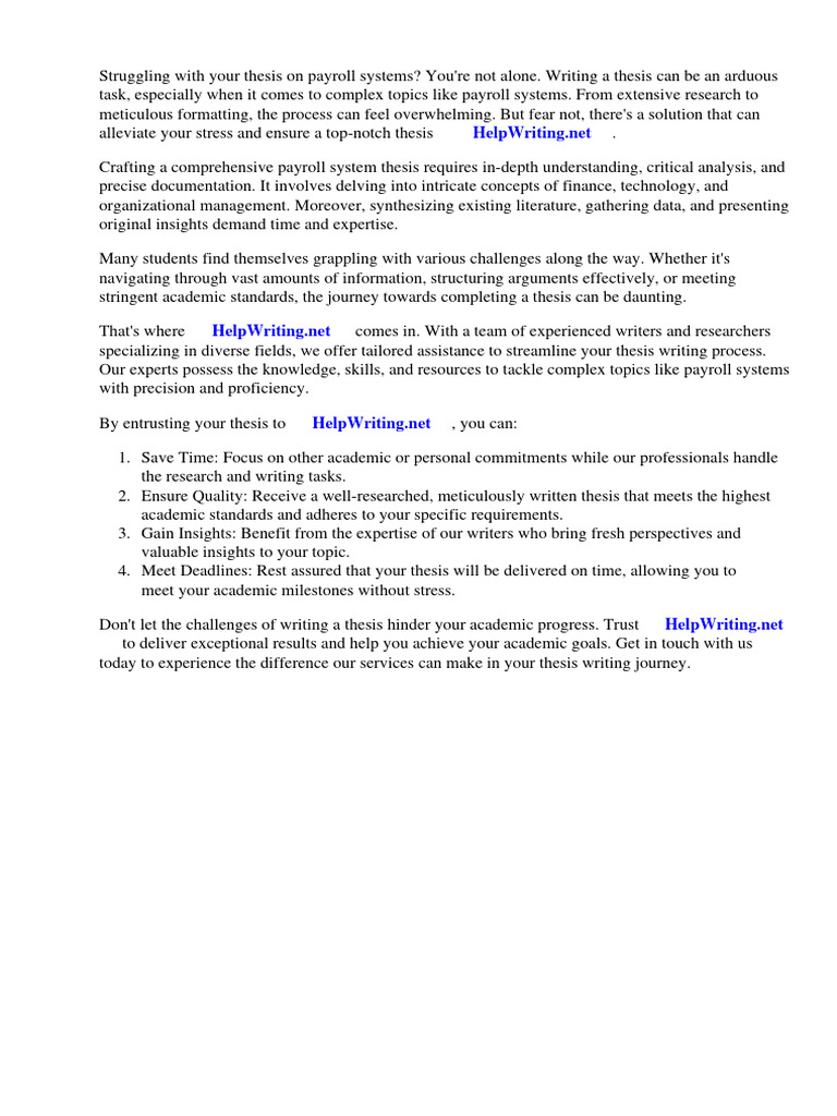 Payroll System Thesis PDF | PDF | Payroll | Employment Payroll System Thesis PDF | PDF | Payroll | Employment