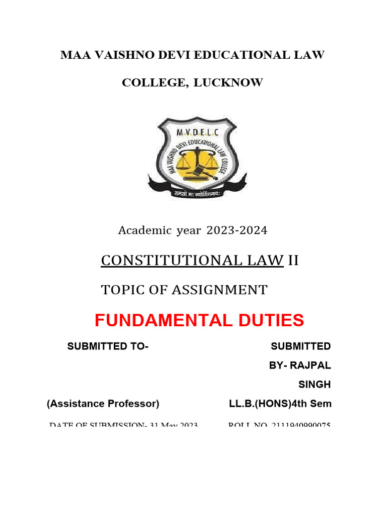 LL.B. 4th Sem Assignments Overview | PDF