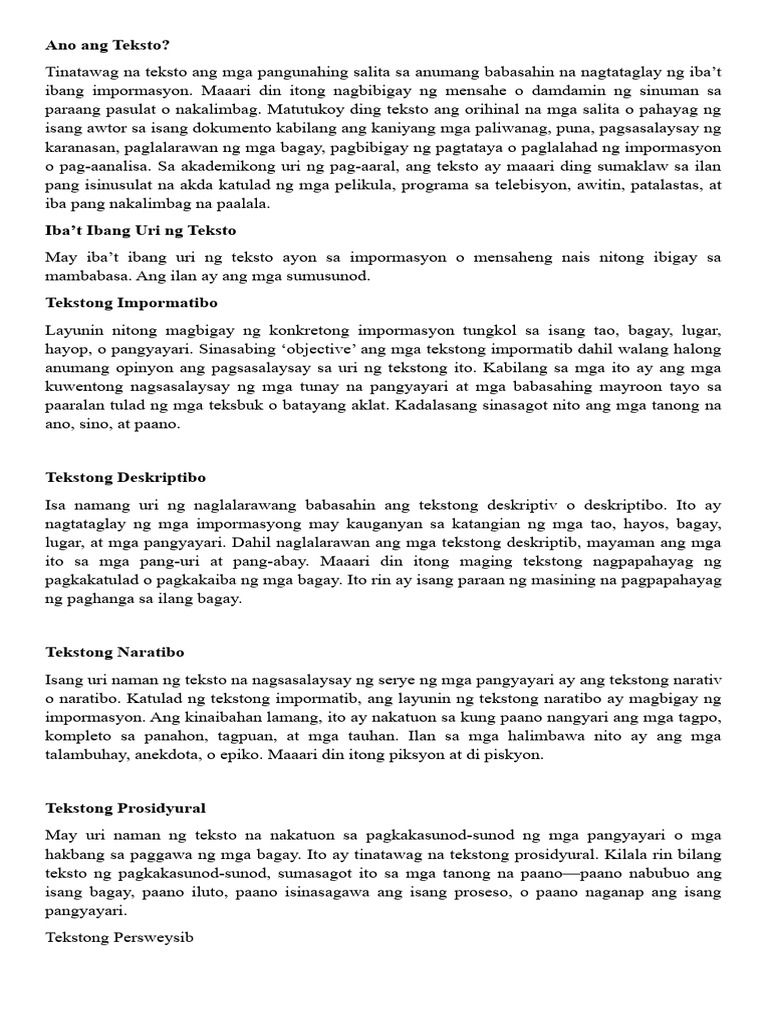 Grade 11 - Pagbasa at Pagsulat | PDF