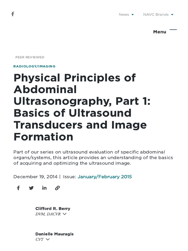Physical Principles of Abdominal Ultrasonography, Part 1_ Basics of ...