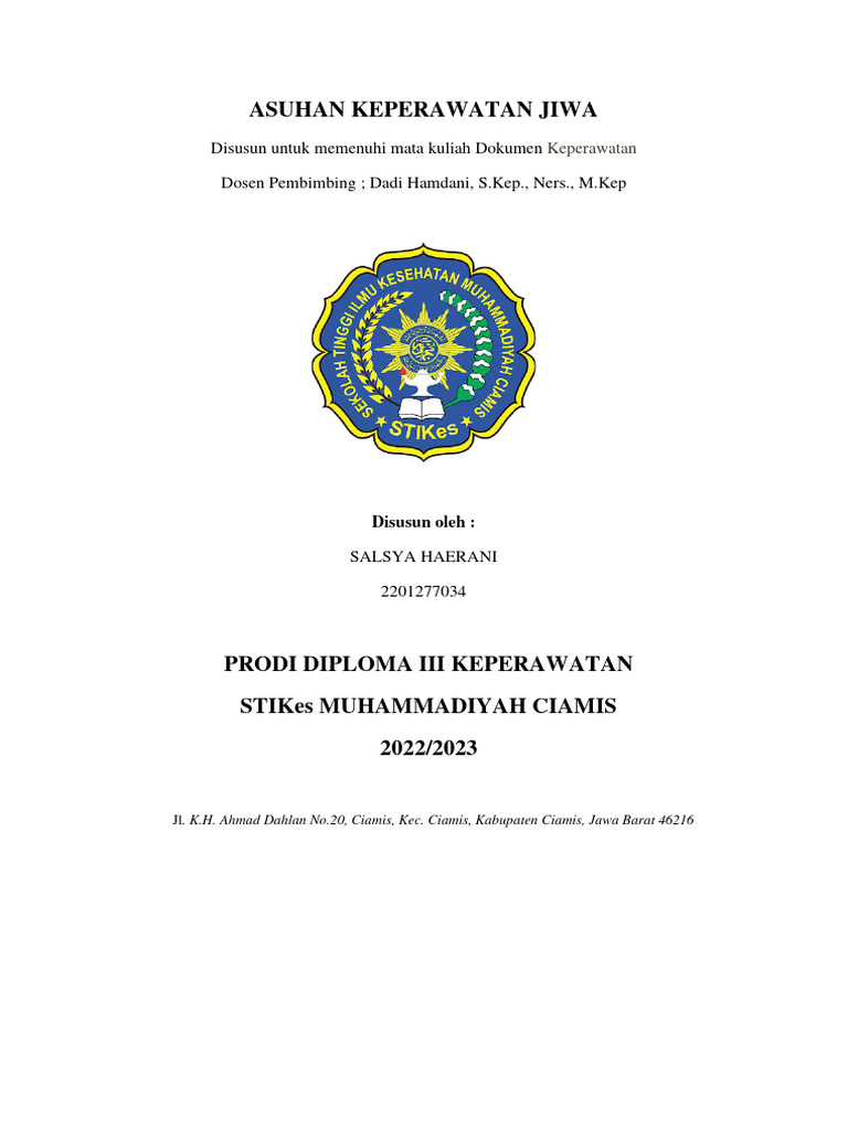 Asuhan Keperawatan Jiwa Salsya | PDF