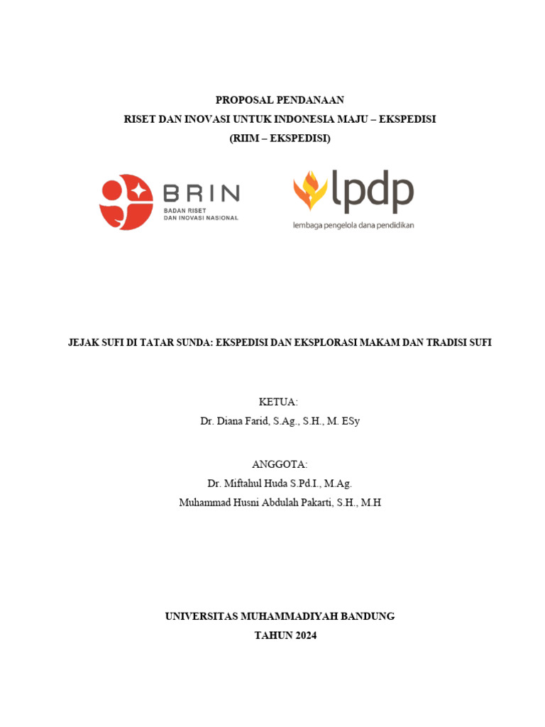 Format Proposal RIIM Ekspedisi | PDF