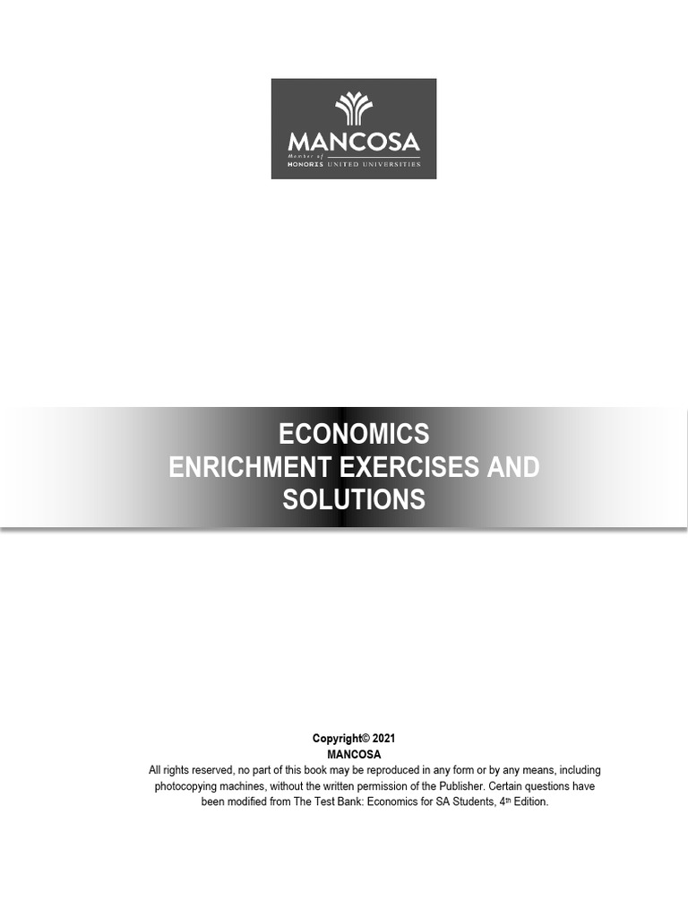 Economics 1A and B Workbook | PDF | Demand | Economics