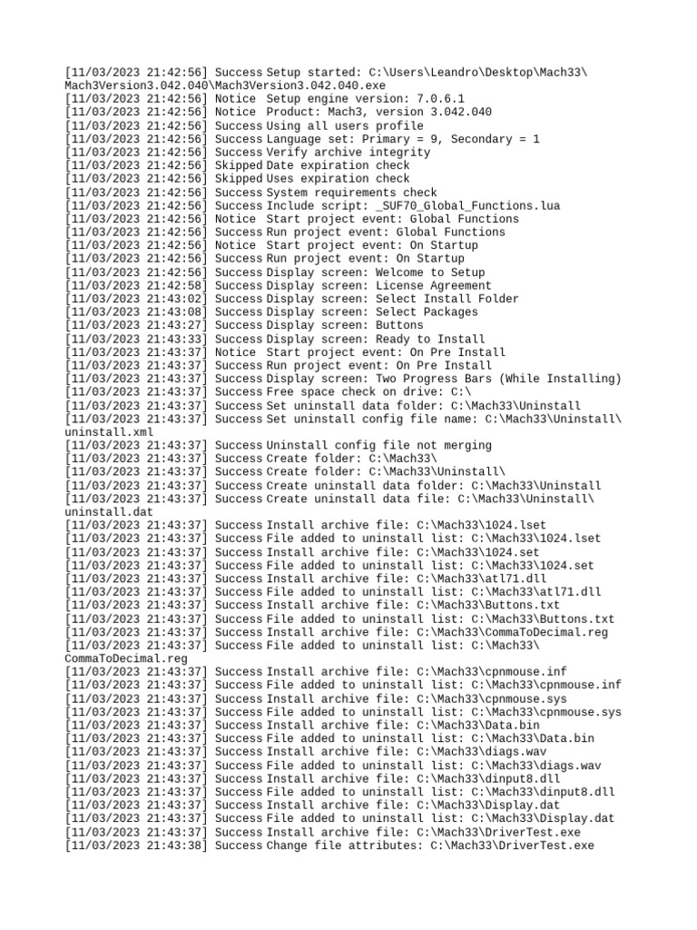 Mach3 Setup Log | PDF | Zip (File Format) | Microsoft Windows
