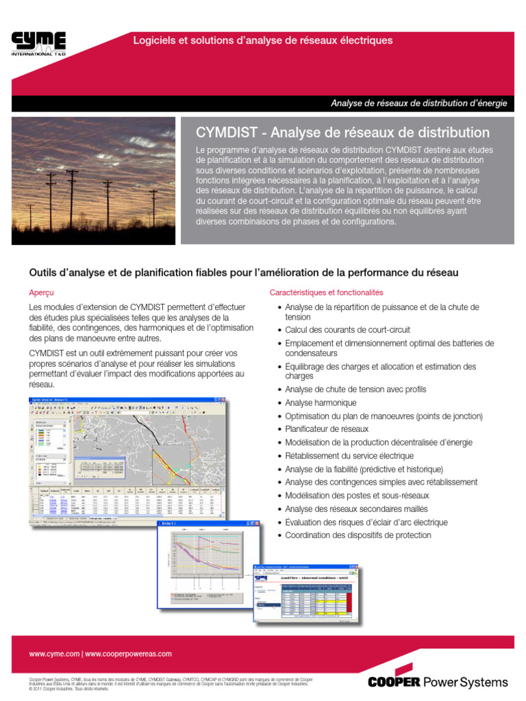 B1100 09010F CYMDIST Resume | PDF