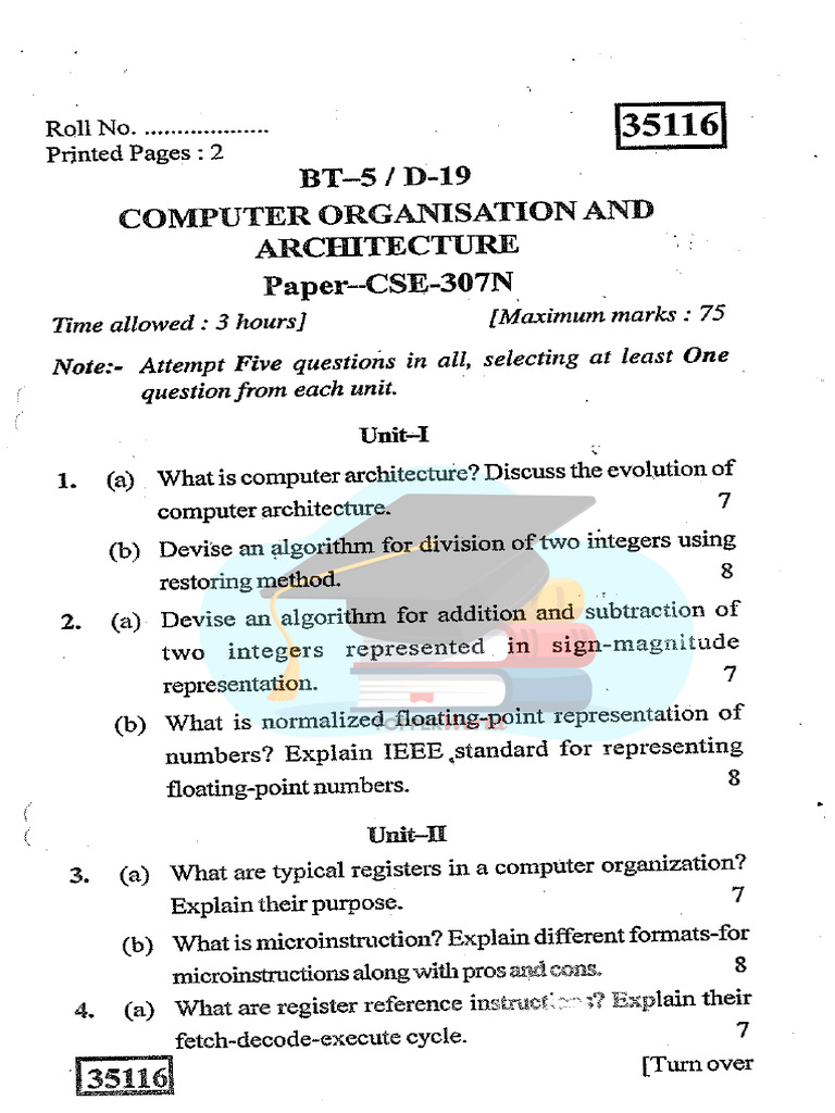 Coaa 2019 Kuk Cse 5TH Sem | PDF