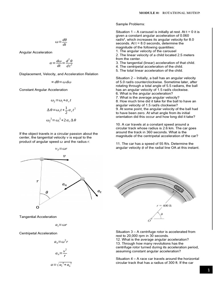 Module 03 Rotational Motion | PDF | Acceleration | Speed