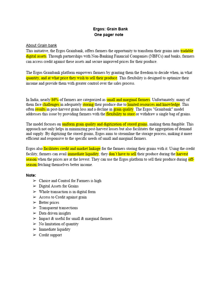 Grain Bank | PDF | Technology & Engineering