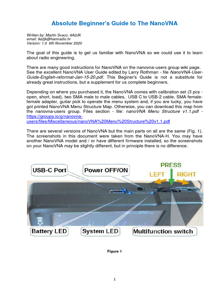 Beginner's Guide to NanoVNA Usage | PDF | Antenna (Radio) | Chart