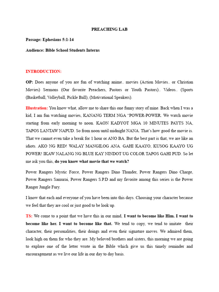 Ephesians 5: Exegesis | PDF