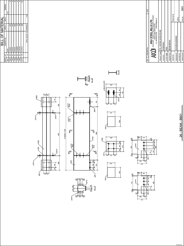 b601 - Beam Detail | PDF