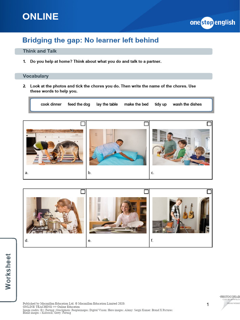 Online Education Bridging The Gap Worksheet 770530 | PDF | Applied ...