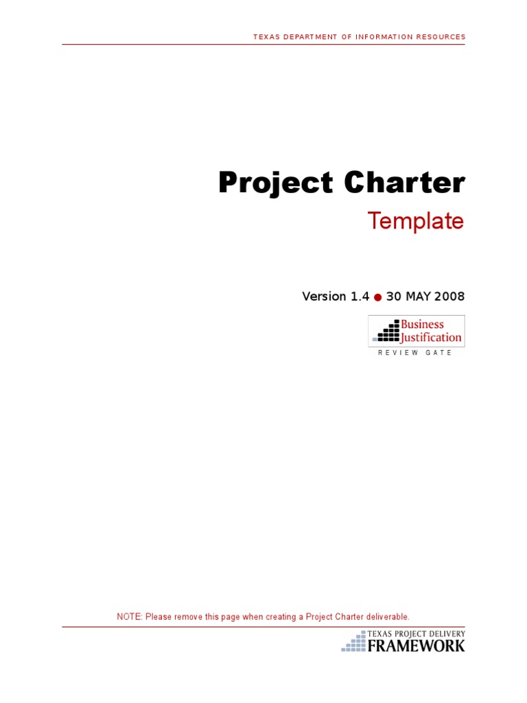 Template For Project Charter | PDF | Project Management | Computing