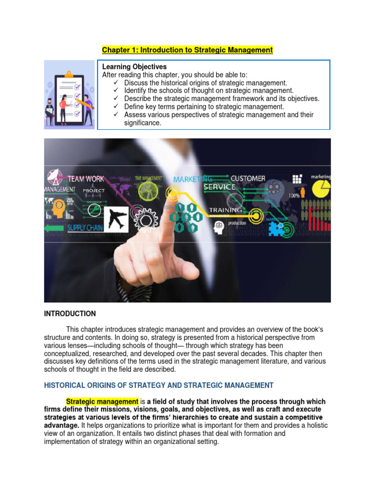 Chapter 1 Introduction To Strategic Management Pdf Strategic