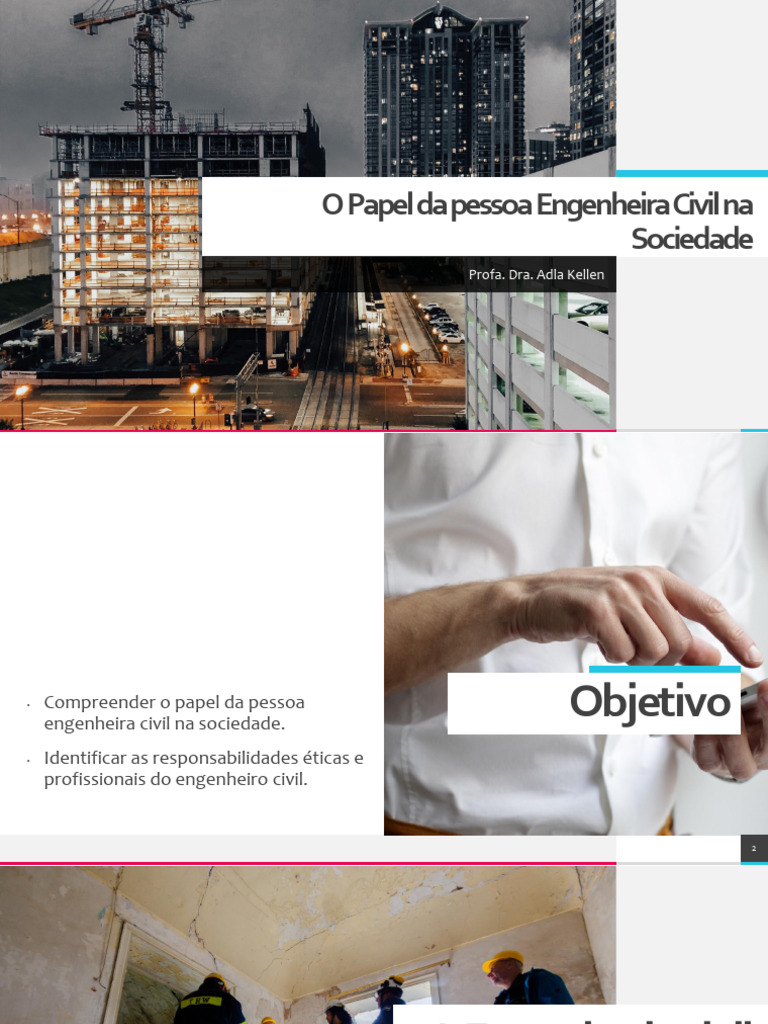 O Papel Da Pessoa Engenheira Civil Na Sociedade Pdf