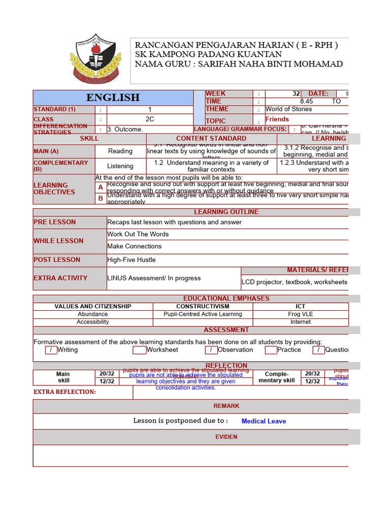 TAPAK ERPH ENGLISH SK Year 4 56 | PDF | Educational Technology ...