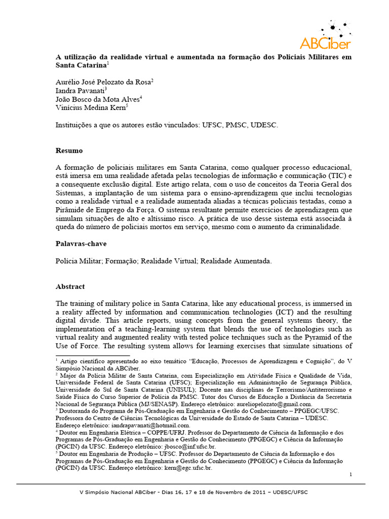 Artigo RV e Ra PMSC | PDF | Computadores