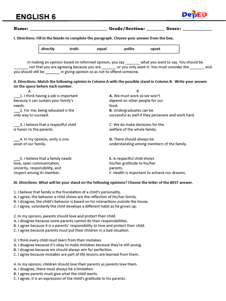 Act Sheet-Making A Stand | PDF