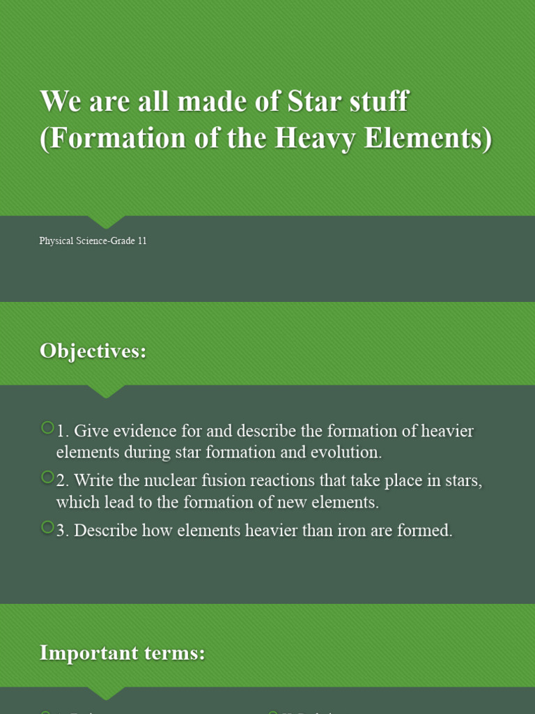 Formation of Heavy Elements | PDF