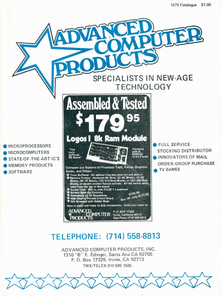 Advanced Computer Products (1978) Catalog Pages 001-030 | PDF ...