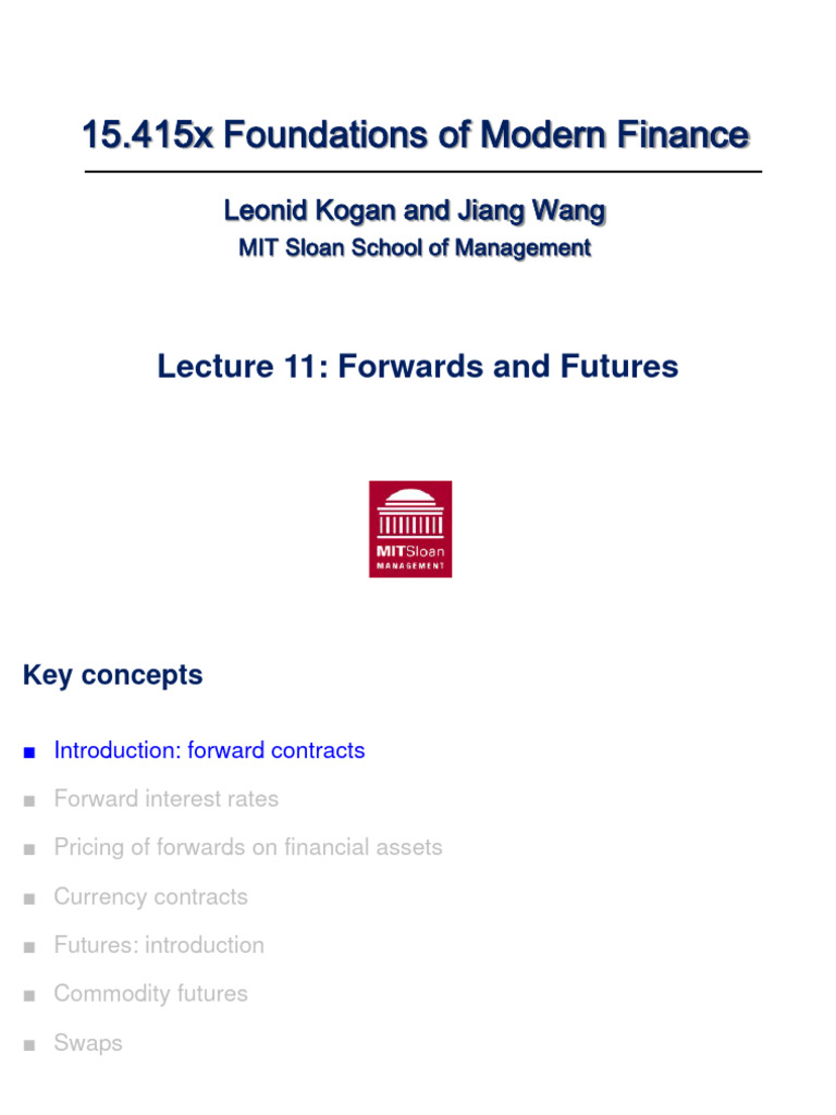 Forward & Futures Print Out | PDF | Futures Contract | Derivative (Finance)
