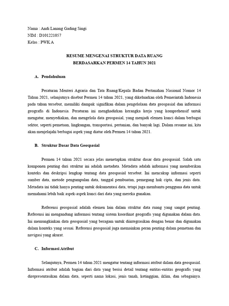 A 057 Andi Lanang Gading Resume 2 | PDF | Bisnis