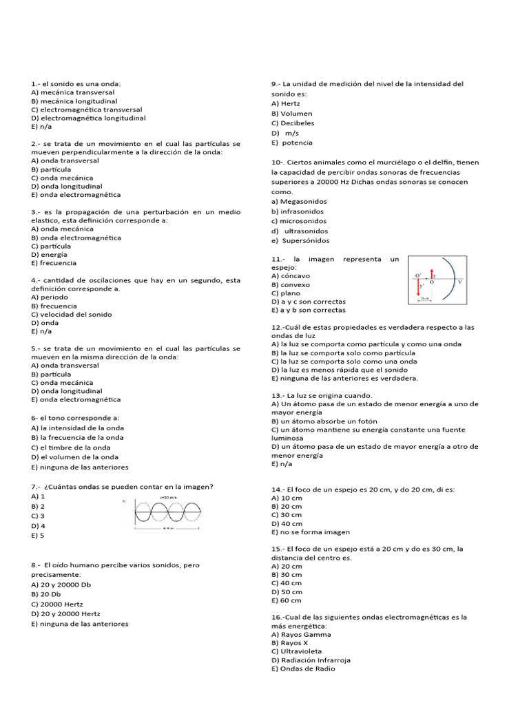 Prueba Diagnostico 2do Medio | PDF