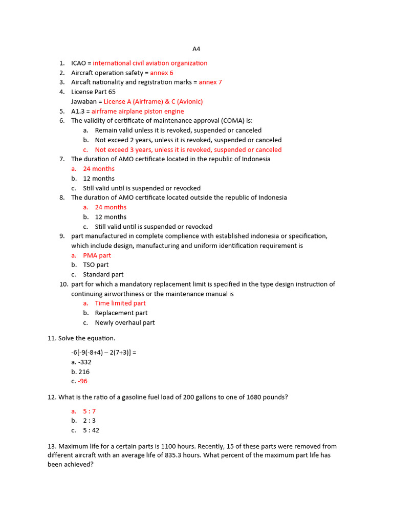 Aviation Safety and Maintenance Guidelines | PDF