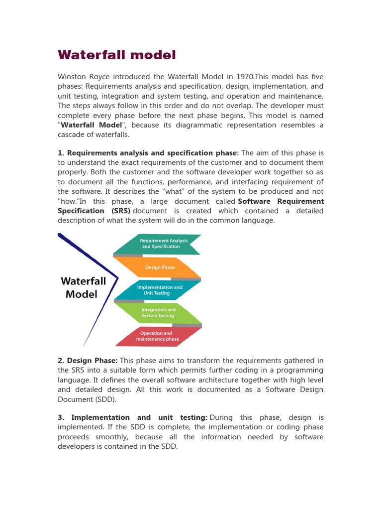Waterfall Model | PDF | Software Testing | Agile Software Development