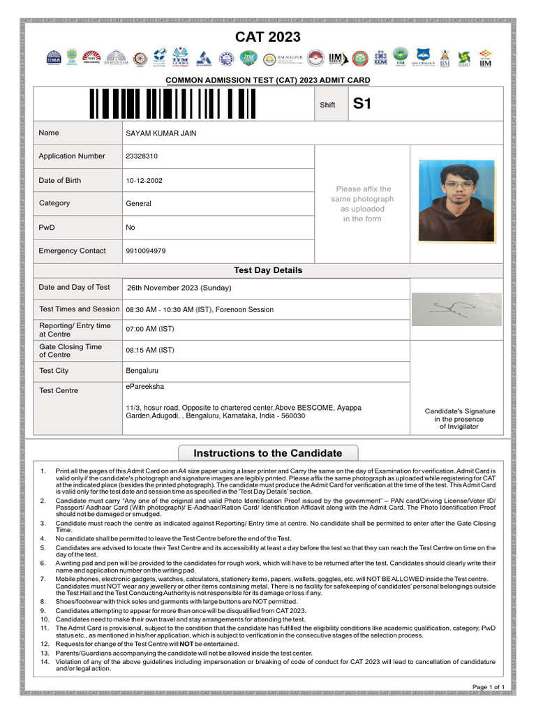 Cat Hall Ticket | PDF