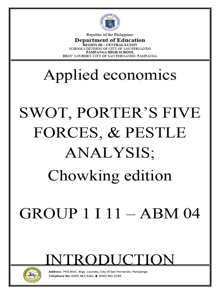 Chowking Analysis | PDF | Fast Food | Menu