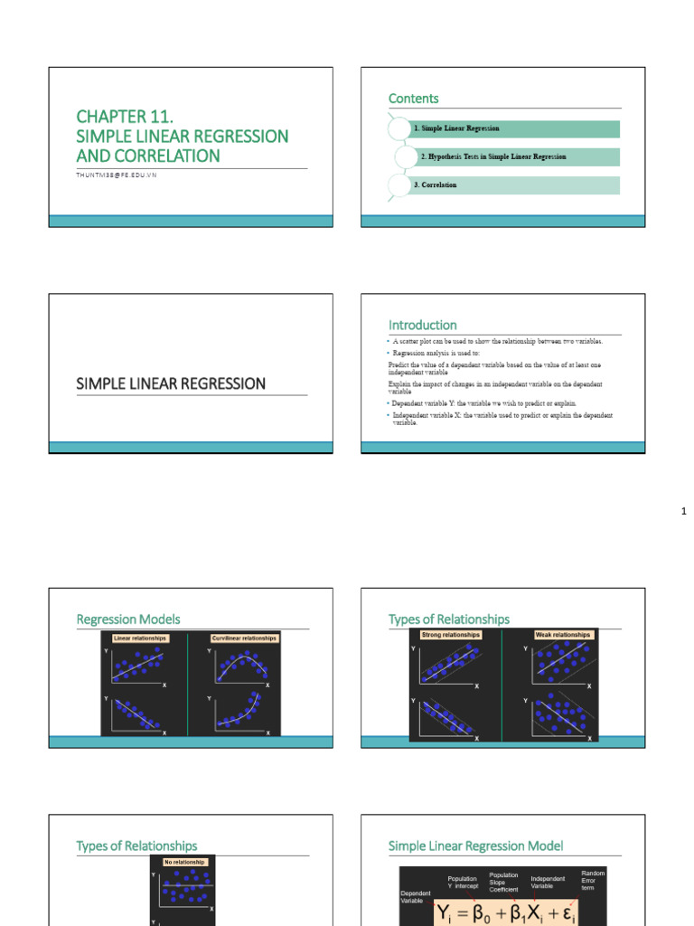 Chapter11_Simple Regression | PDF | Regression Analysis | Linear Regression Chapter11_Simple Regression | PDF | Regression Analysis | Linear Regression