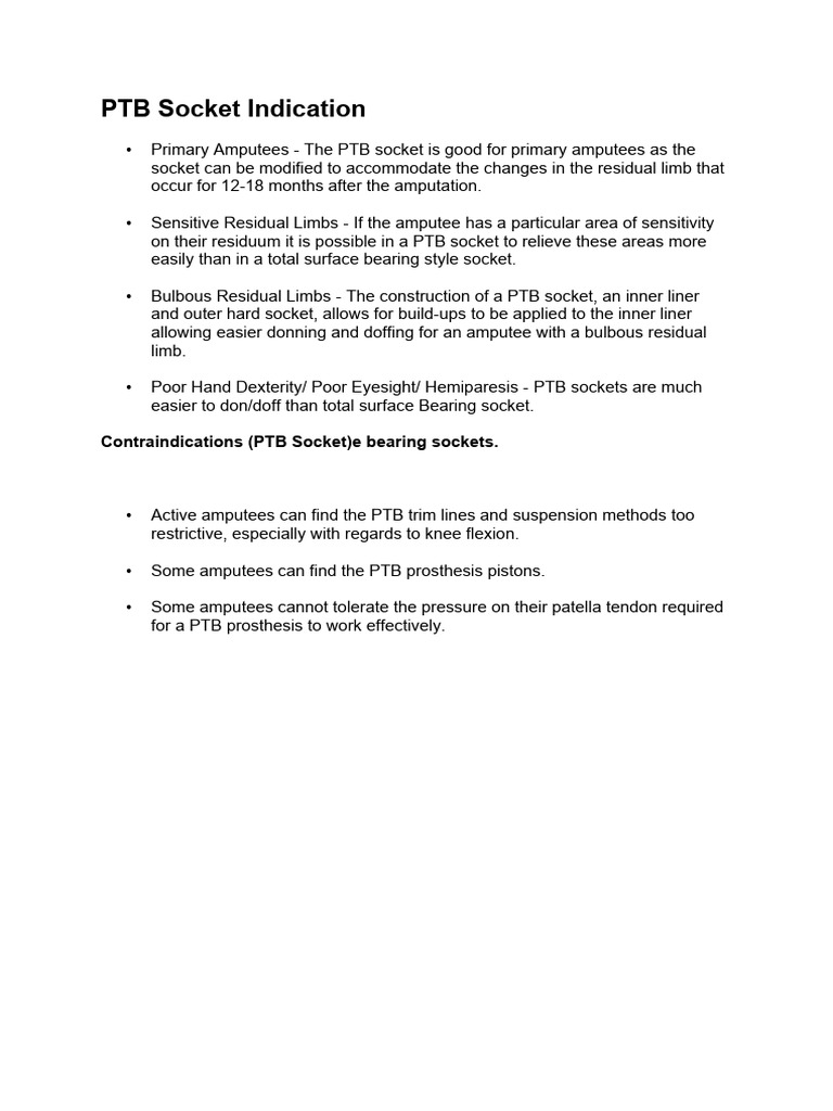 (PTB Socket) Prosthetic 5 | PDF