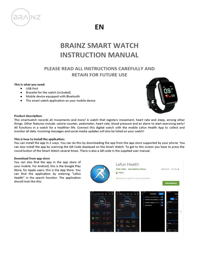 38561-Eng NL | PDF | Smartwatch | Mobile App