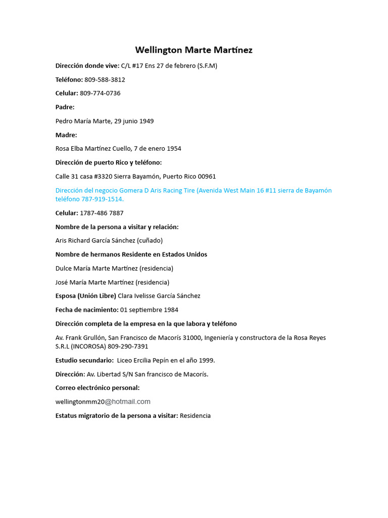 Wellington Marte M Clara Garcia | PDF