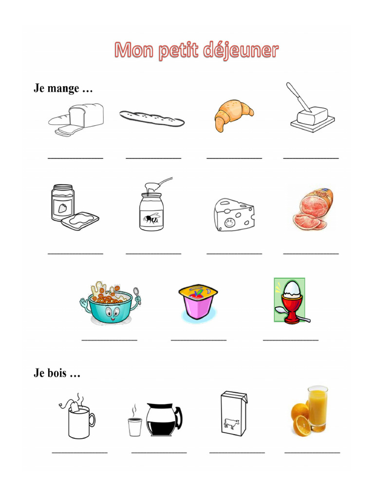 D7L1 dp1 Lexique Mon+petit+déjeuner | PDF