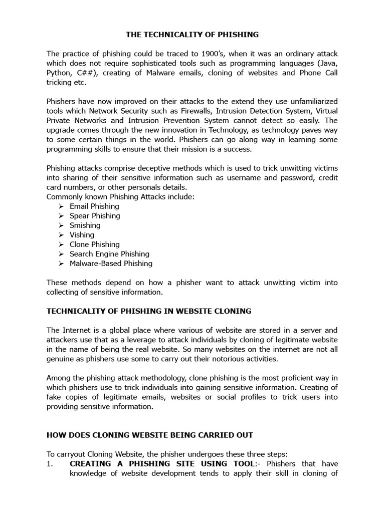 THE TECHNICAL SIDE OF PHISHING | PDF | Phishing | Security