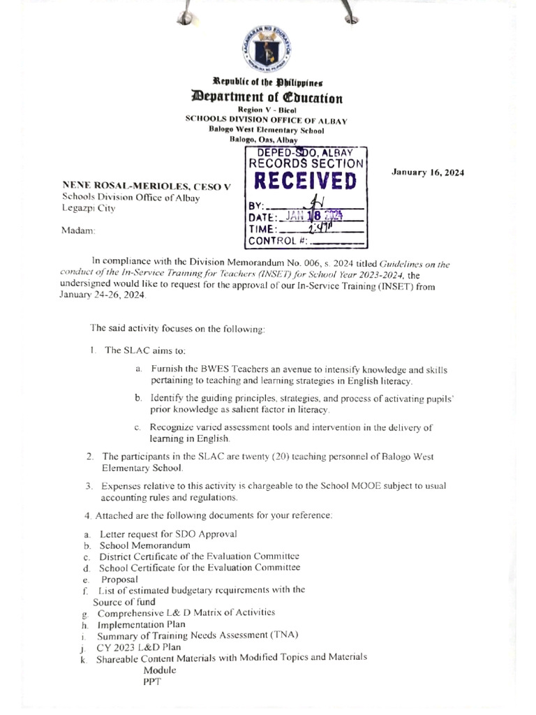 2024 INSET Proposal | PDF